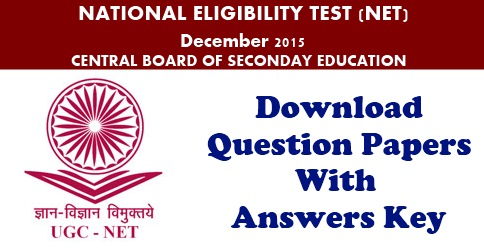 UGC NET Question Papers with Answer Key