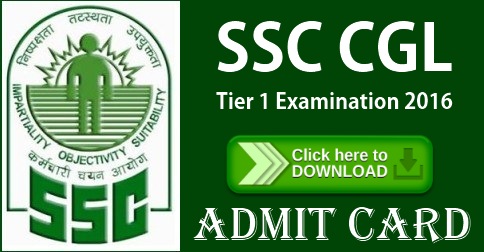 SSC CGL Tier 1 Admit Card