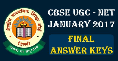 CBSE UGC NET 2017 Answer Keys