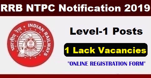 RRB NTPC 2019 Application Form Level 1