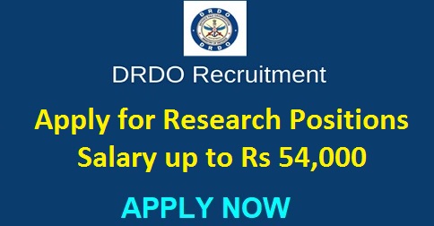DRDO Recruitment 2019 For PhD