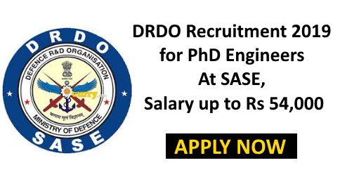 DRDO Recruitment For PhD Engineers
